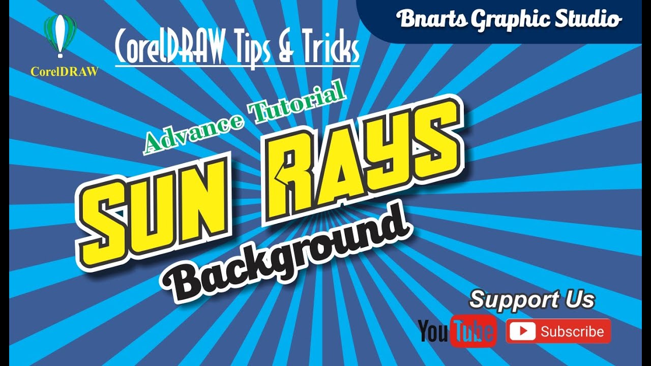Coreldraw Rays background Effect Sun Rays Tips || By Bnarts || - YouTube