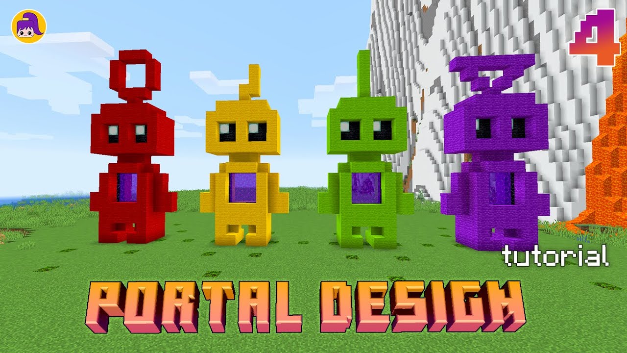 How to Build Teletubbies Nether Portals - Minecraft tutorial - YouTube