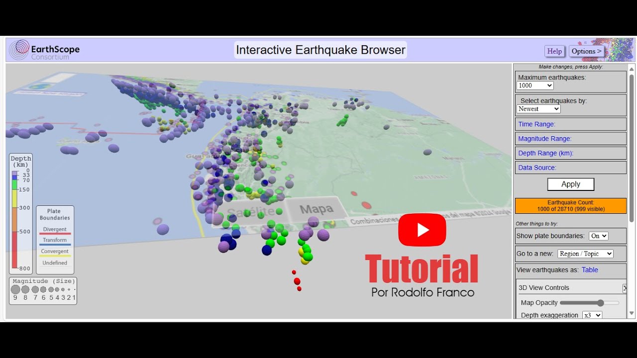 Geovisor Interactive Earthquake Browser 🌎 - YouTube