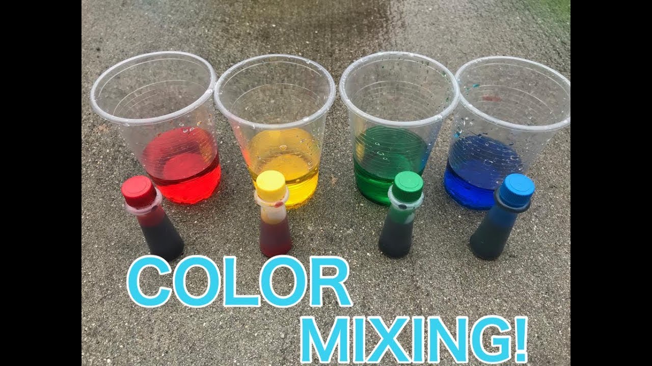 MIXING COLORED WATER TO MAKE OTHER COLORS! - YouTube
