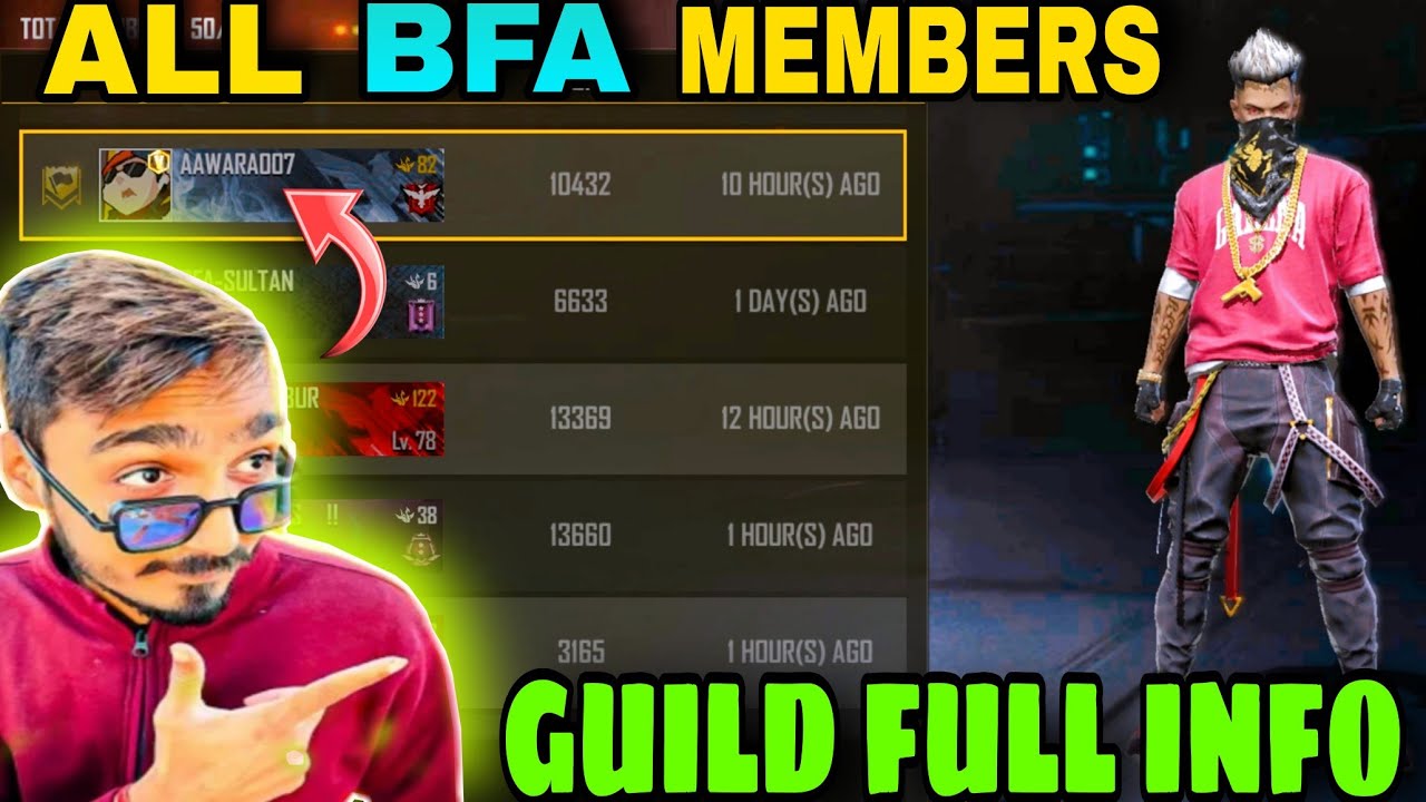 BFA OFFICIAL GUILD FULL INFORMATION💥💥 || ALL BFA OFFICIAL MEMBERS ...
