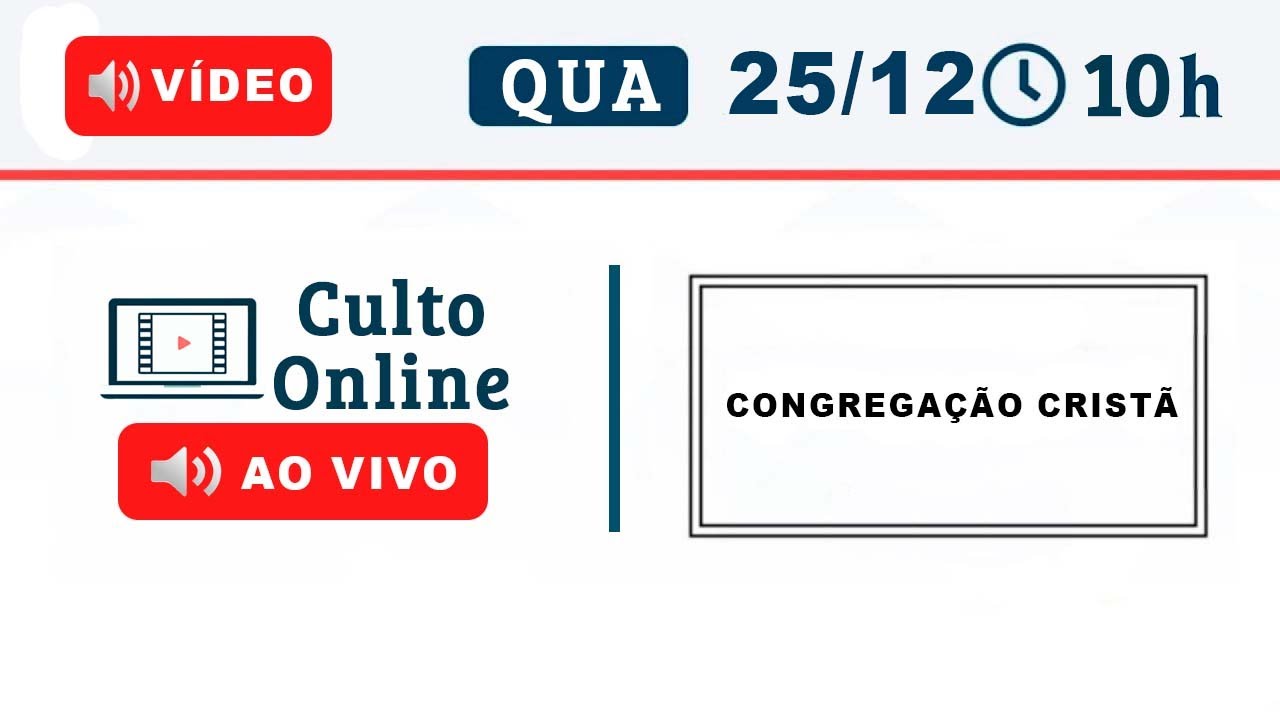 CULTO ONLINE CCB - 25/12/2024 - PALAVRA II CORÍNTIOS 5 - CCB Santo ...