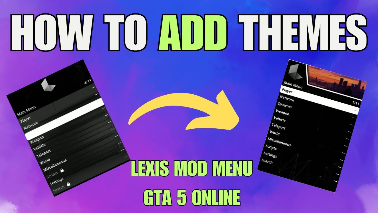 How to install Themes on Lexis Mod Menu - YouTube