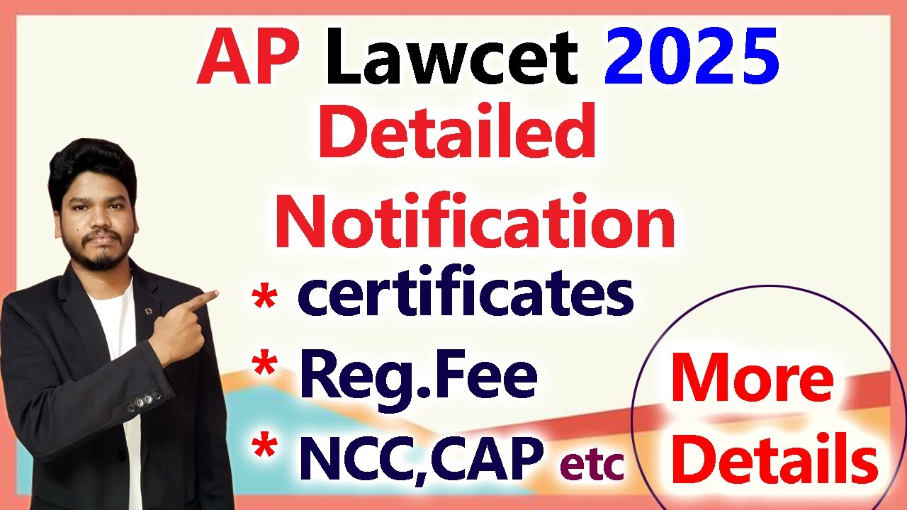 Detailed Notification Explained//AP lawcet 2025 - YouTube