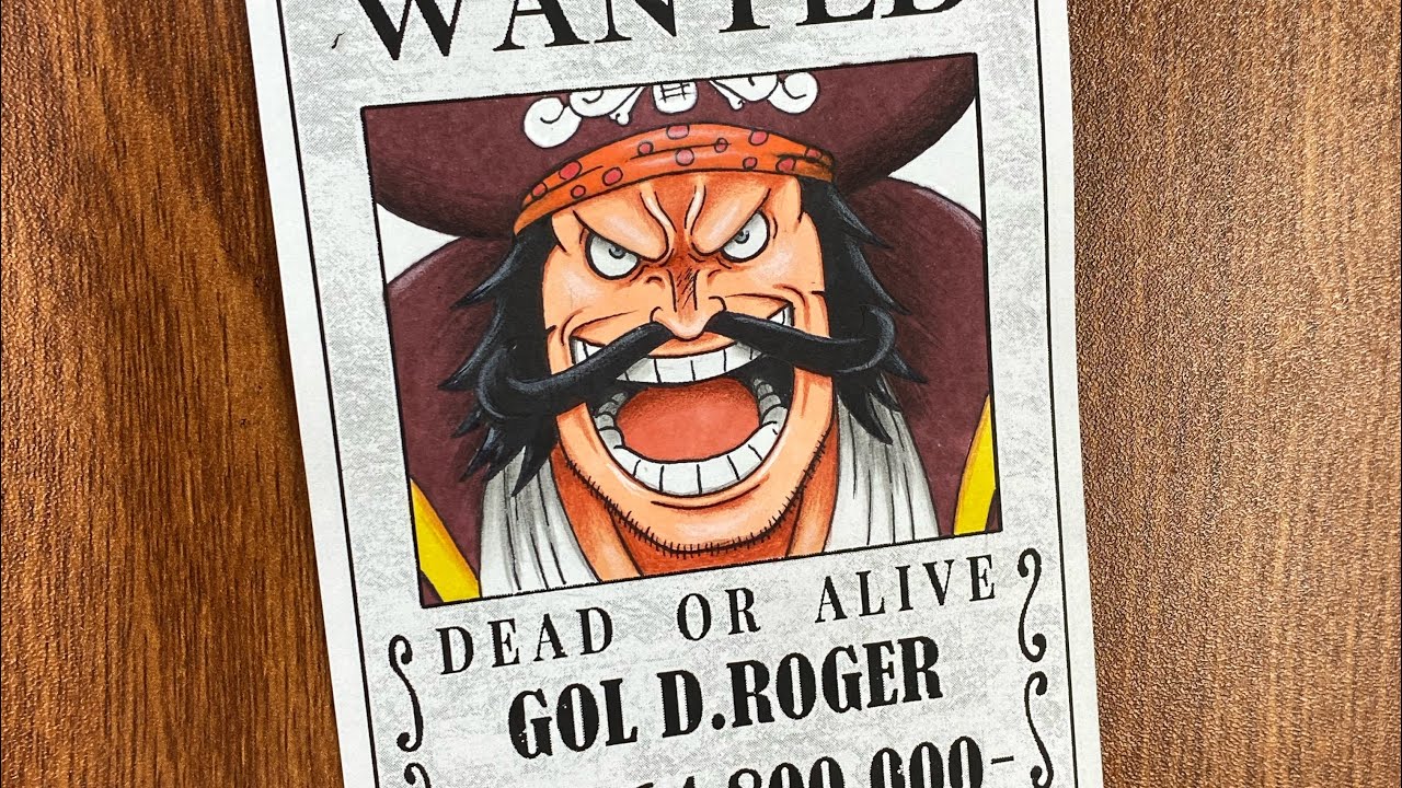 How to draw Gol D Roger from One Piece - YouTube