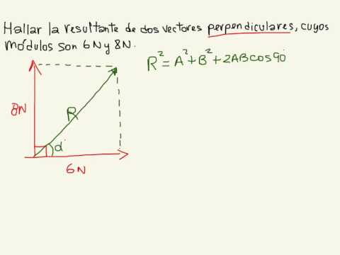 física y química: COMPONER FUERZAS PERPENDICULARES.