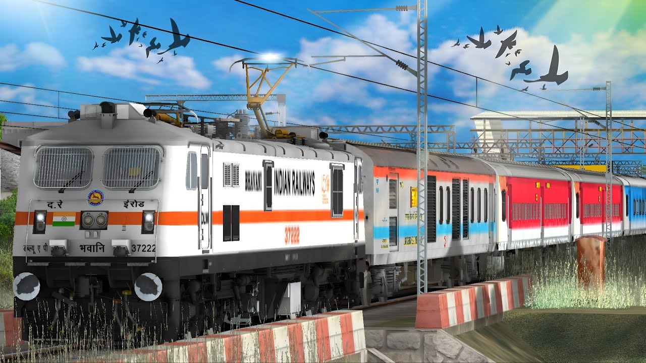 12922 flying ranee | indian train simulator | msts - YouTube