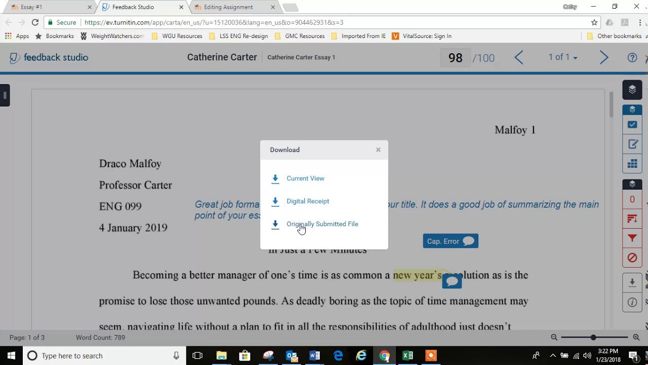 How to Download Graded Essays - YouTube