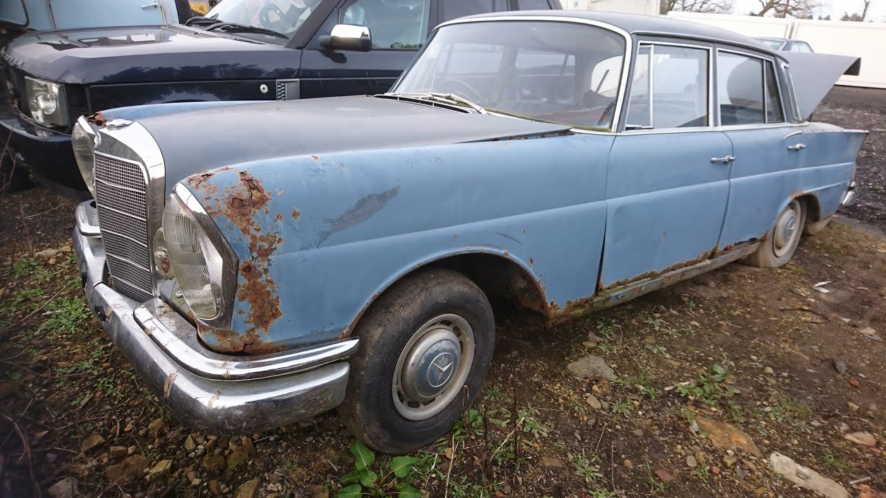 Classic Car and MGB Graveyard, projects for sale! Mercedes Fintail VW ...