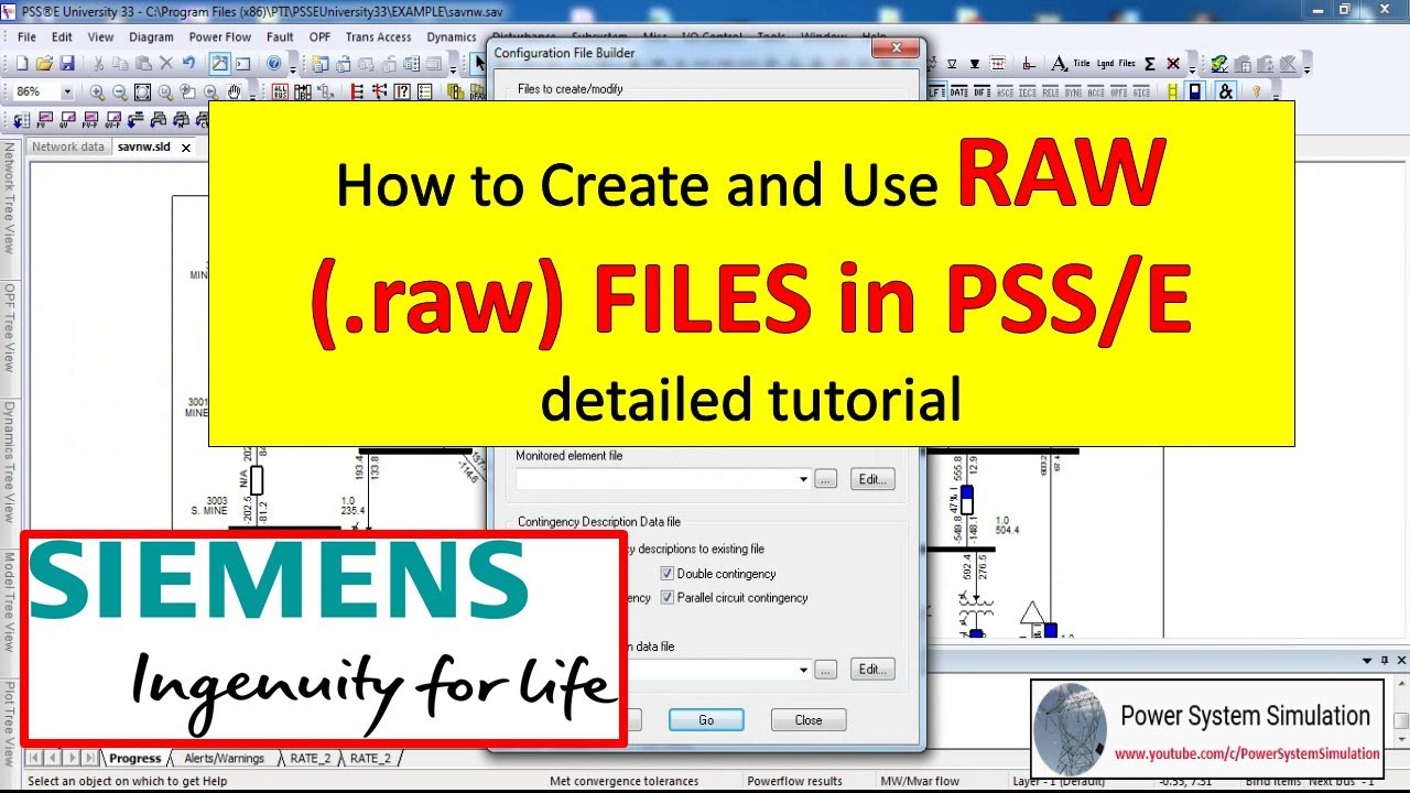 Psse Tutorial 12 Create And Use Raw Raw Files In Pss E How To Use Raw Data In Psse