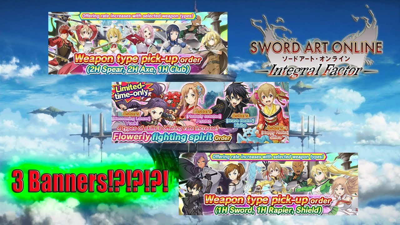 3 New Order Banners On Sword Art Online Integral Factor!!! - YouTube