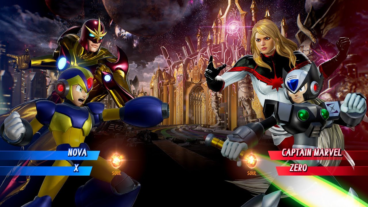 Marvel vs. Capcom Infinite Nova & X vs Captain Marvel & Zero (Max Dif ...