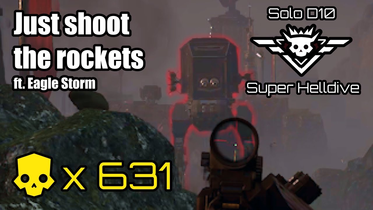 Is it possible to just shoot the rockets??? Solo D10 Bots [Helldivers 2 ...