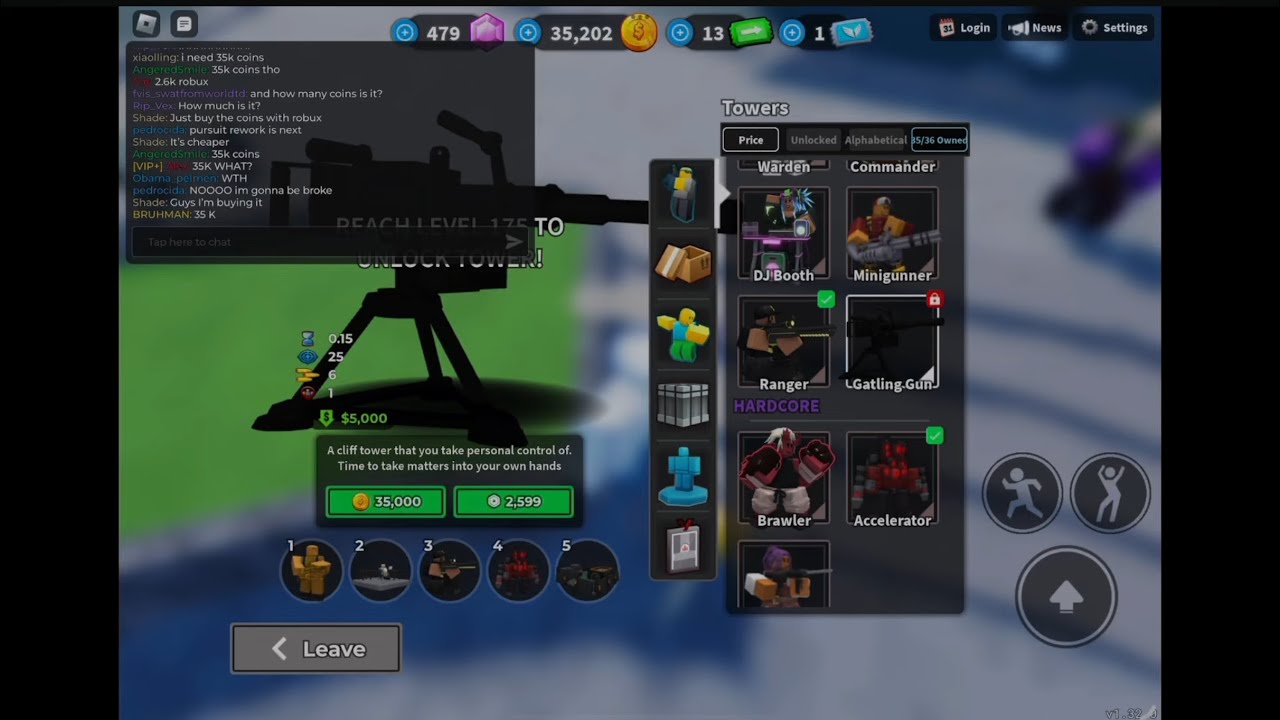 Winning badlands with the new Gatling gun tower in tds! - YouTube