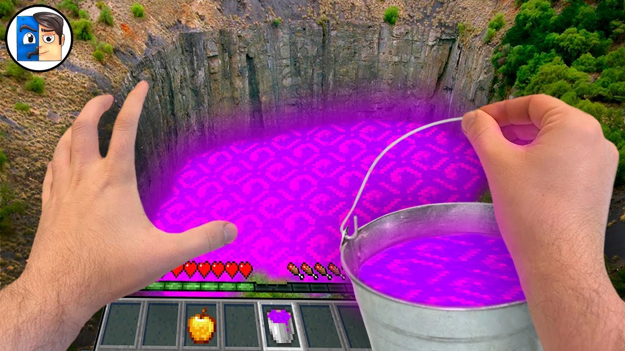 Minecraft in Real Life POV - NETHER PORTAL LAKE in Realistic Minecraft ...