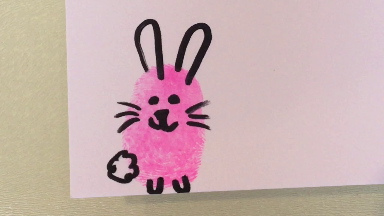 Craft #18-Easter Finger Stamping - YouTube