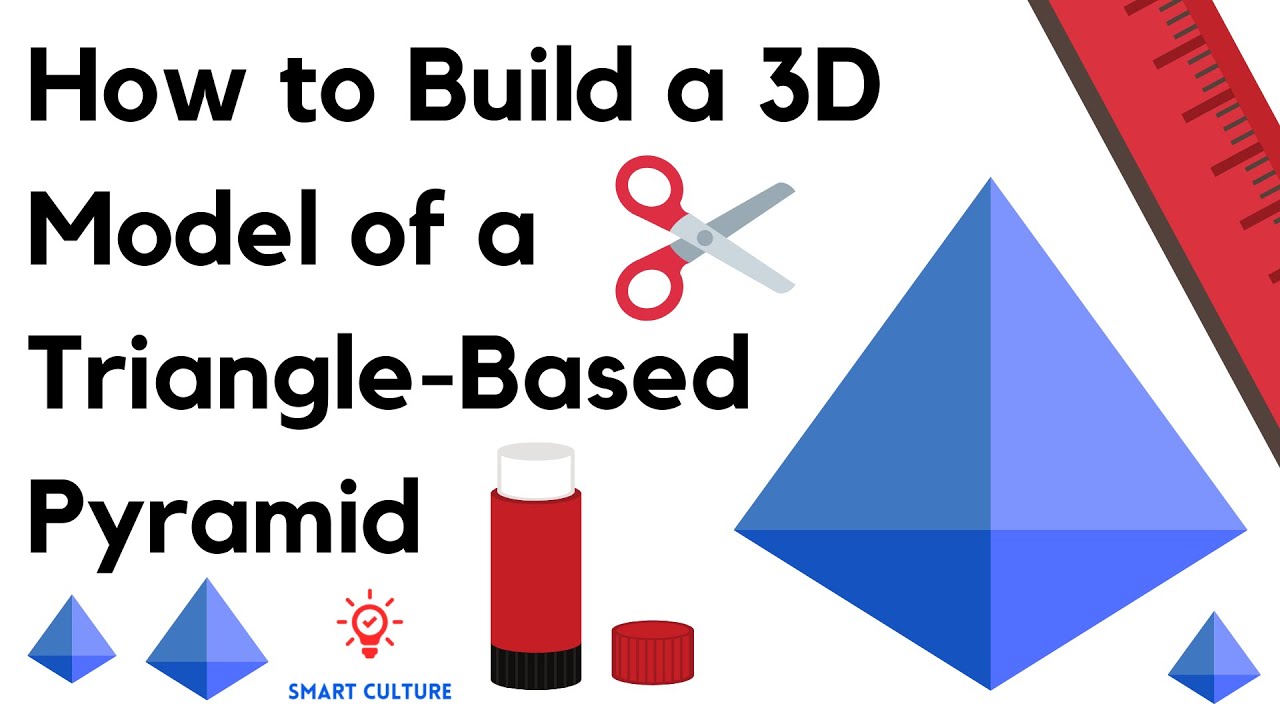 How to Build a 3d Model of a Triangle-Based Pyramid - YouTube