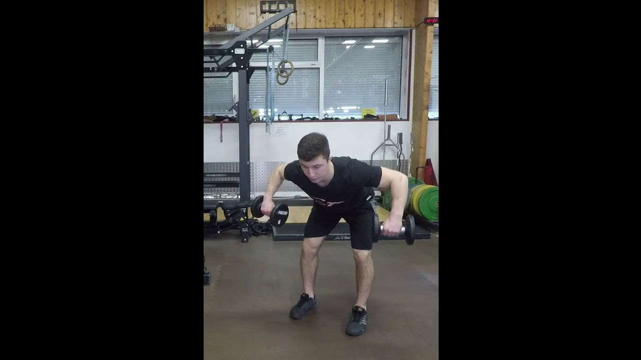 DORSAUX : ROWING BUSTE PENCHÉ HALTÈRE : MUSCU - YouTube