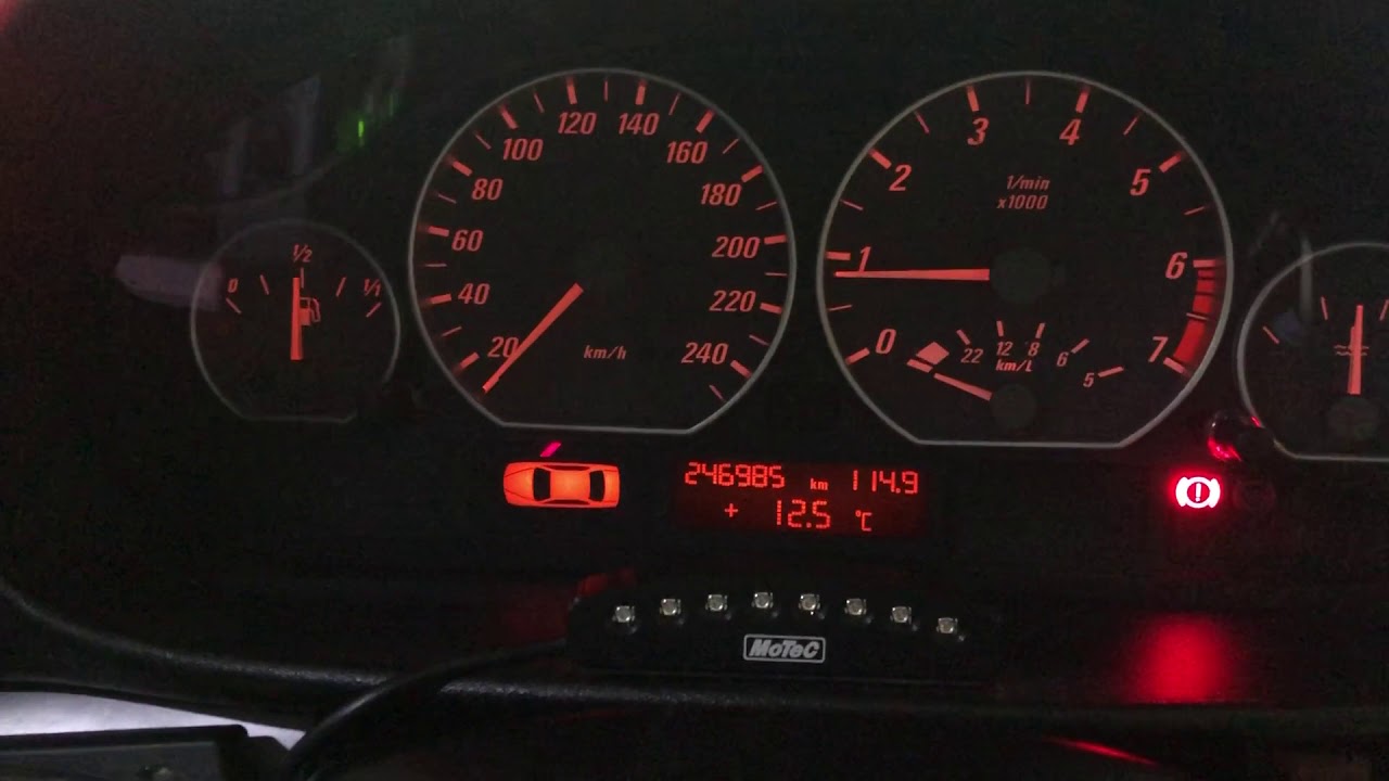 BMW E46 Cluster unit back light volume test - YouTube