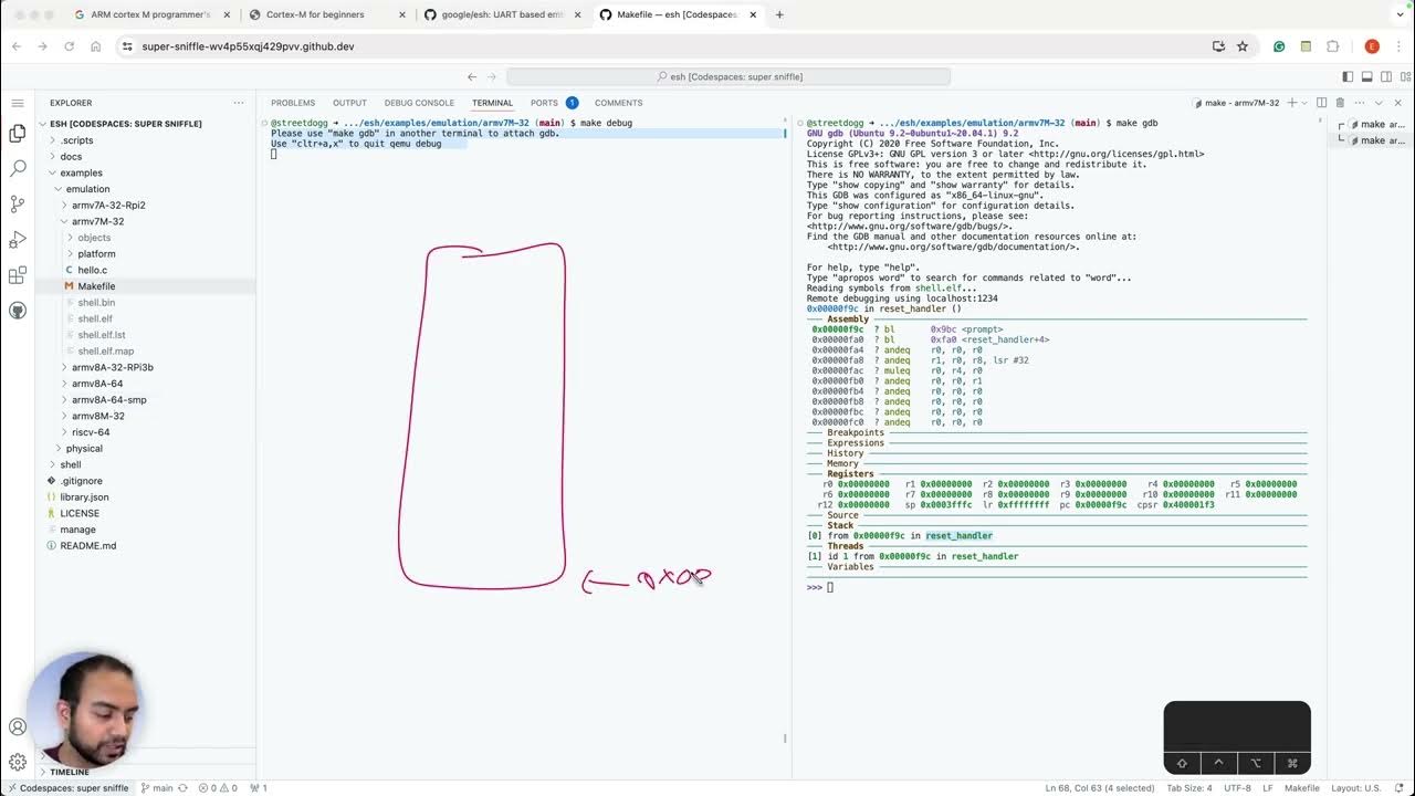 08 - Exploring Cortex-M3 registers using QEMU | ARM Cortex-M 101 - YouTube