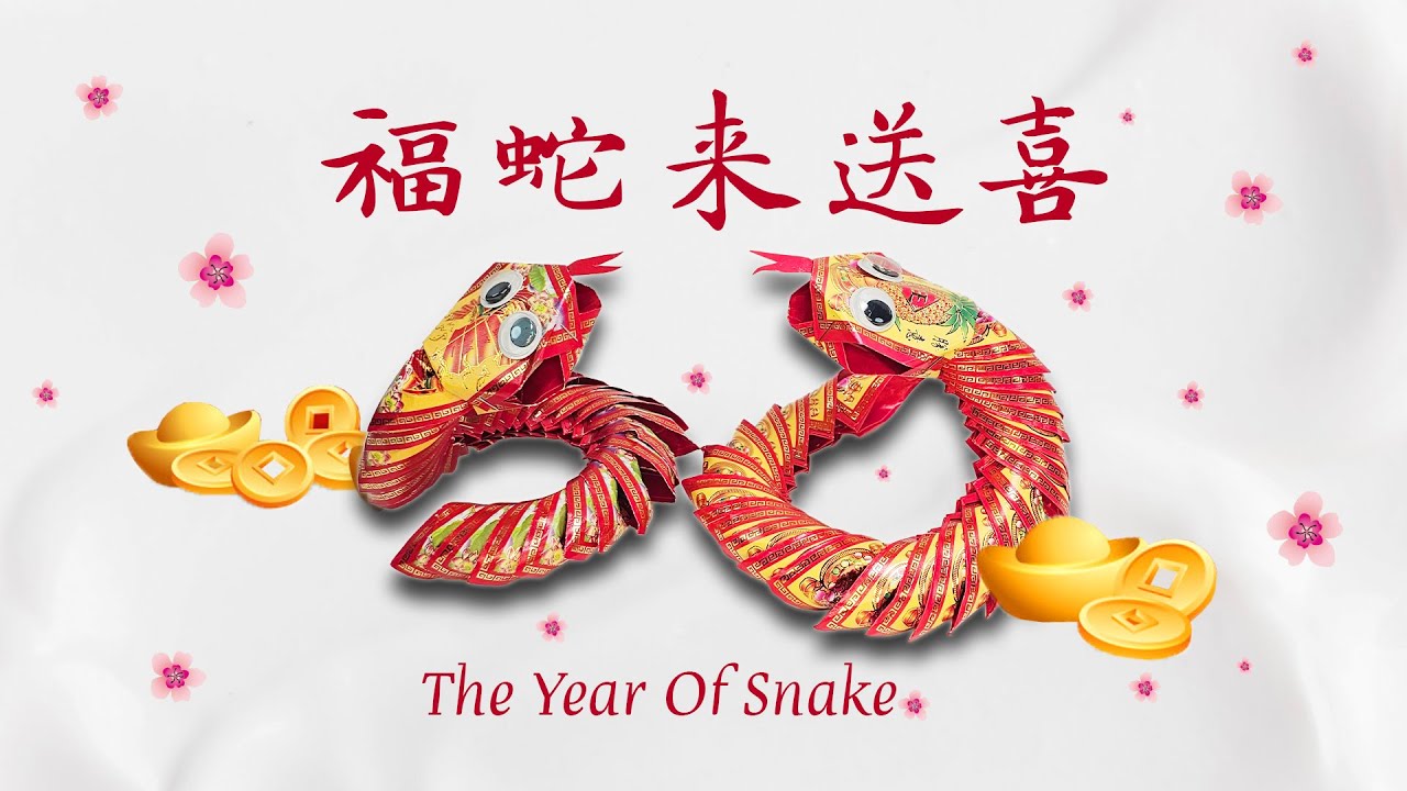 CNY ANGPAO SNAKE TUTORIAL | DIY SNAKE YEAR DECORATION | 蛇年红包制作 ...