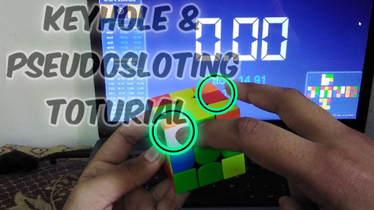 Keyhole and PSEUDOSLODING toturial!!a 3x3 f2l technic - YouTube
