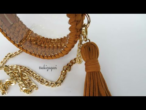 Daire şeffaf pleksi den çanta yapımı