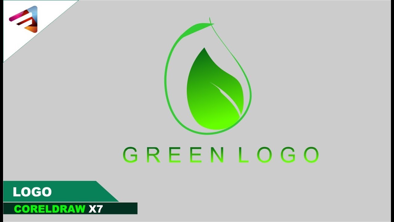 Create Logo GREEN, Cara membuat Logo GREENLOGO Simple Coreldraw X7 FIQI ...