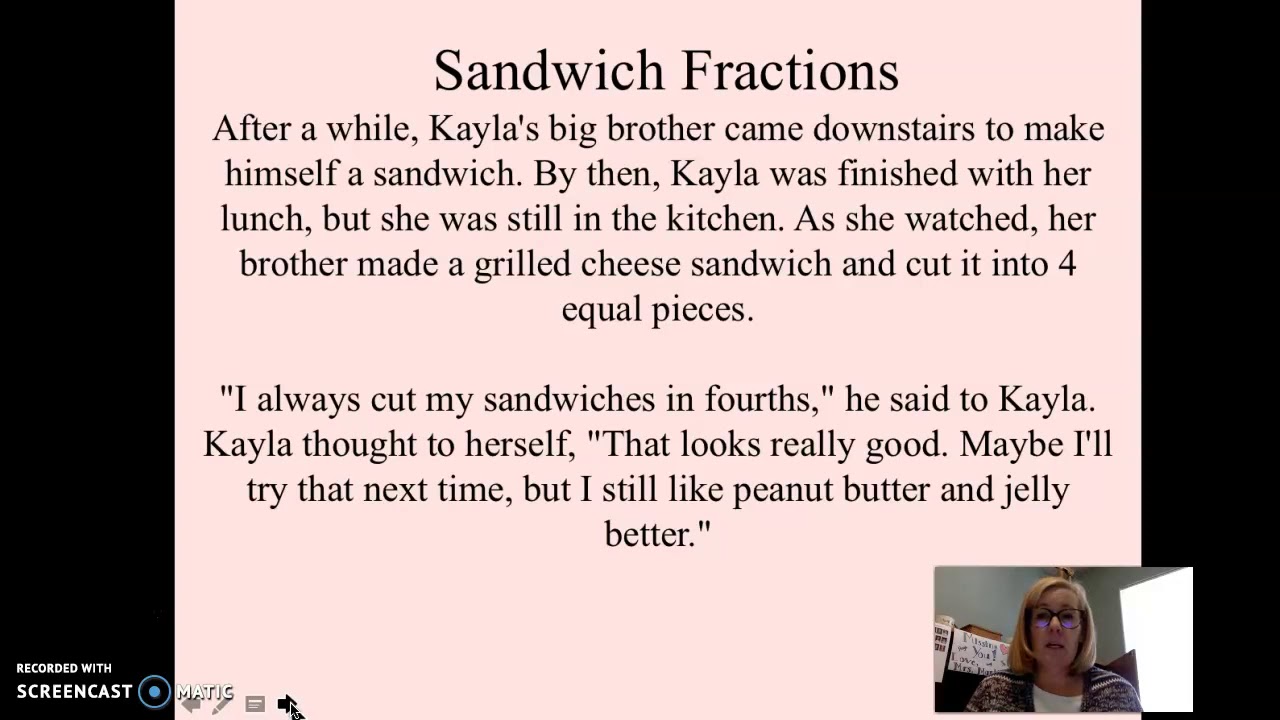 Sandwich Fractions - Bridges Math Unit 5 Module 3 Session 3 - YouTube
