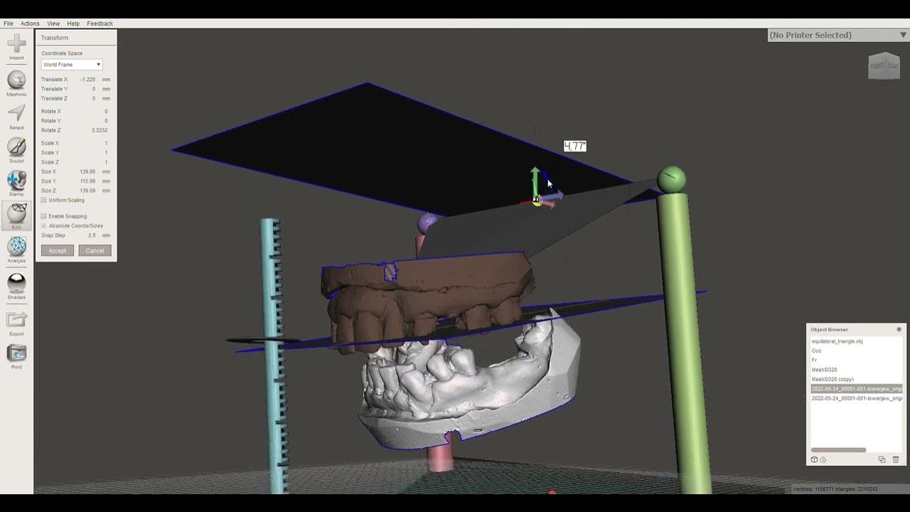 Virtual Articulator / Autodesk Meshmixer - YouTube