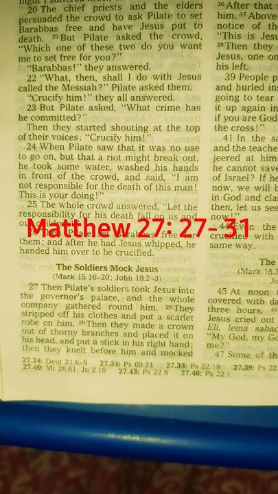 Matthew 27: 27- 31 The Soldiers Mock Jesus - YouTube