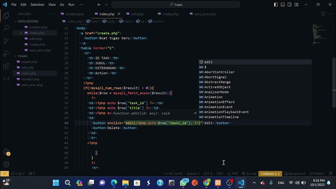 tutorial UPDATE & DELETE data by form php - YouTube