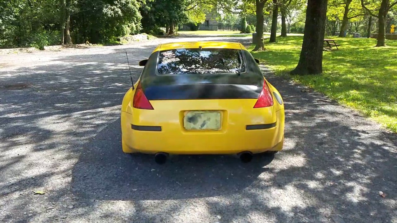 Nissan 350z with HKS exhaust - YouTube