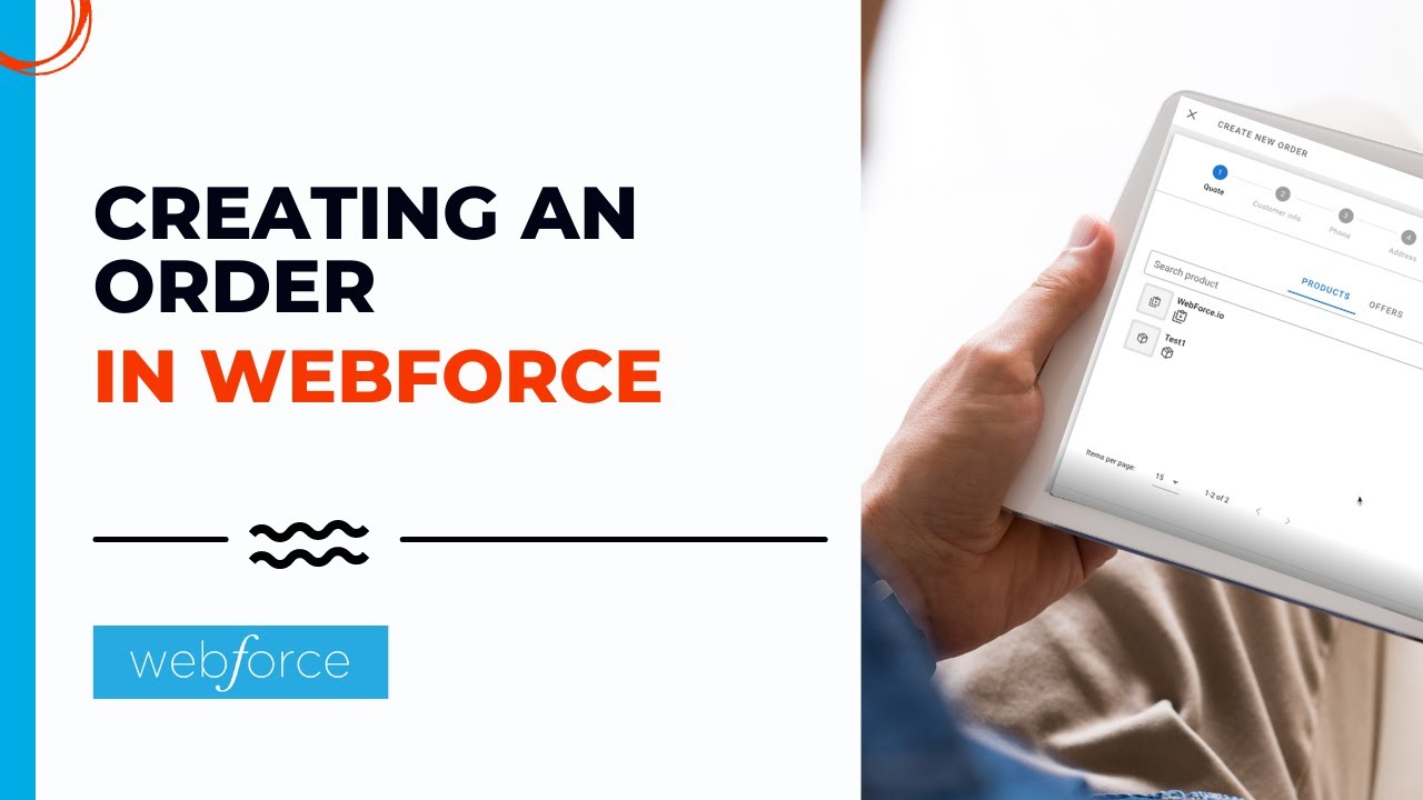 Creating an Order in WebForce - YouTube