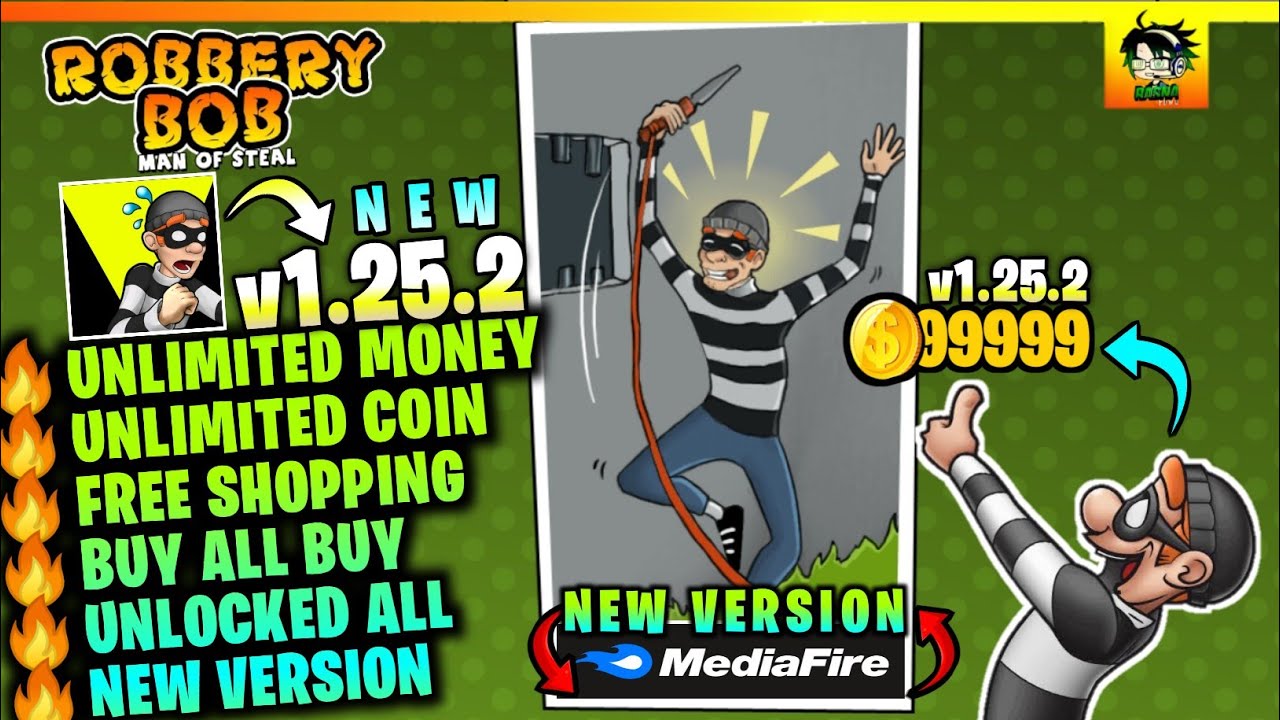 UPDATE!! Robbery Bob Mod Apk Version 1.25.2 Terbaru 2024 || Robbery Bob ...