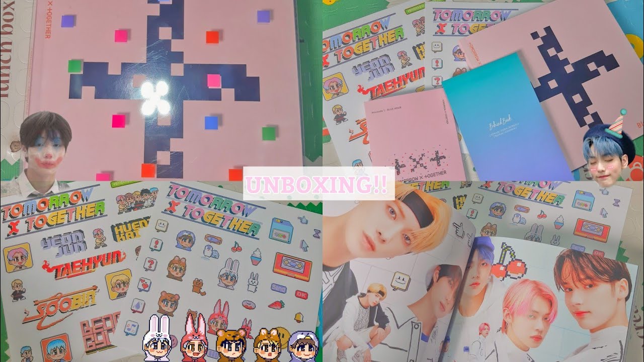 TXT Blue Hour Album Unboxing ver. VR!! 💗 - YouTube
