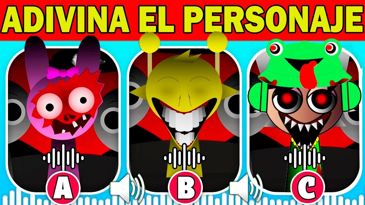 ADIVINA a LOS PERSONAJES de SPRUNKI en VERSION TERROR por SU VOZ 🐸 ...