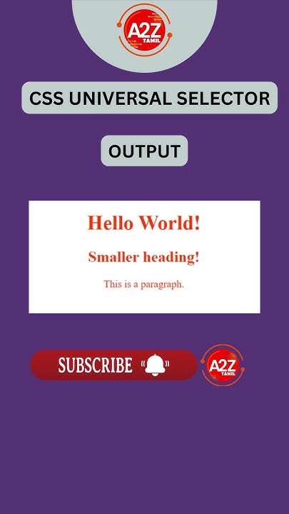 A2z Tamil Css Grouping Selector Css Tutorial Css Cssbasics Csstutorialschool A2ztamil