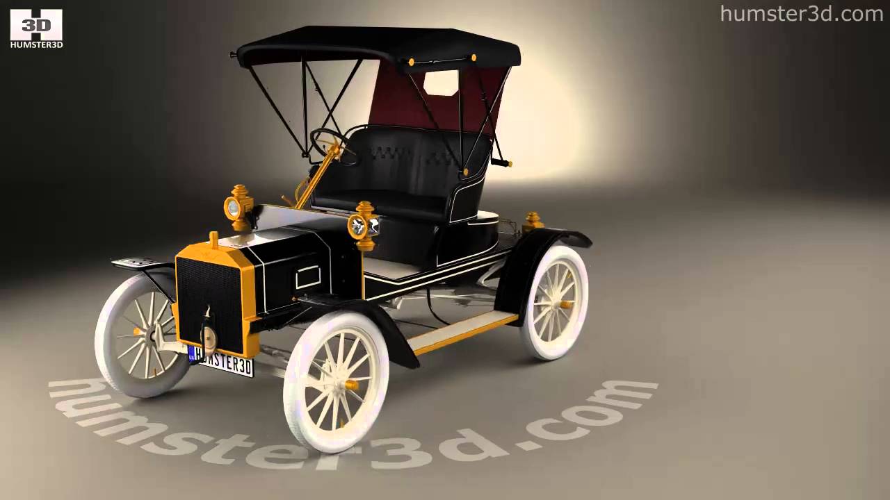 Ford Model N Runabout 1906 3D model by 3DModels.org - YouTube