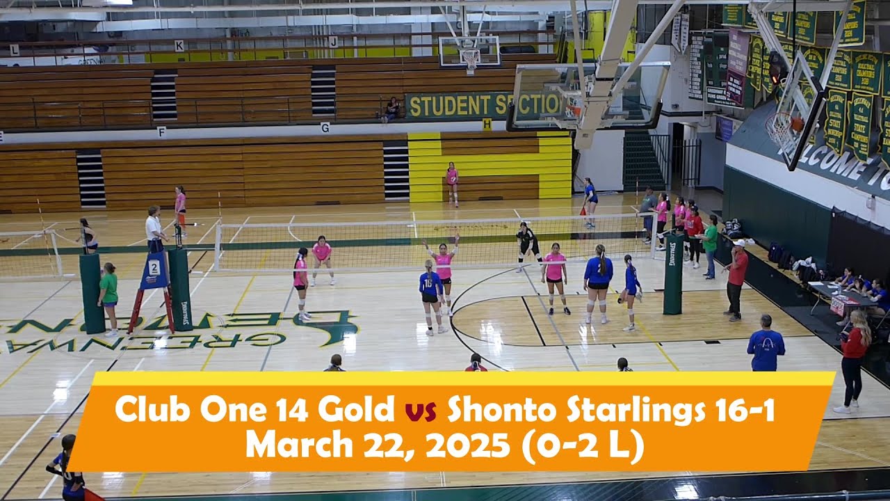 20250322 - Club One 14 Gold vs Shonto Starlings 16 1 (0-2 L) - YouTube