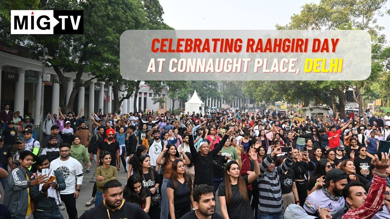 Celebrating Raahgiri Day at Connaught Place, Delhi - YouTube