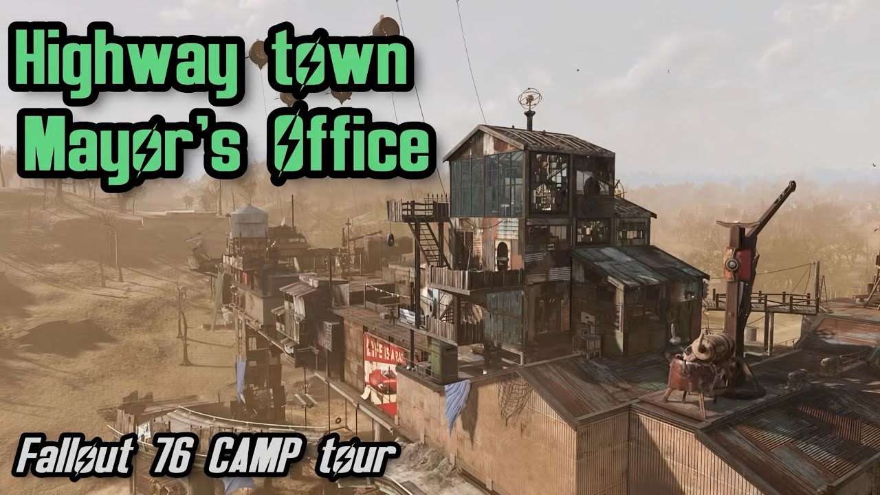 Fallout 76 Highway Town Mayor’s Office CAMP tour - YouTube
