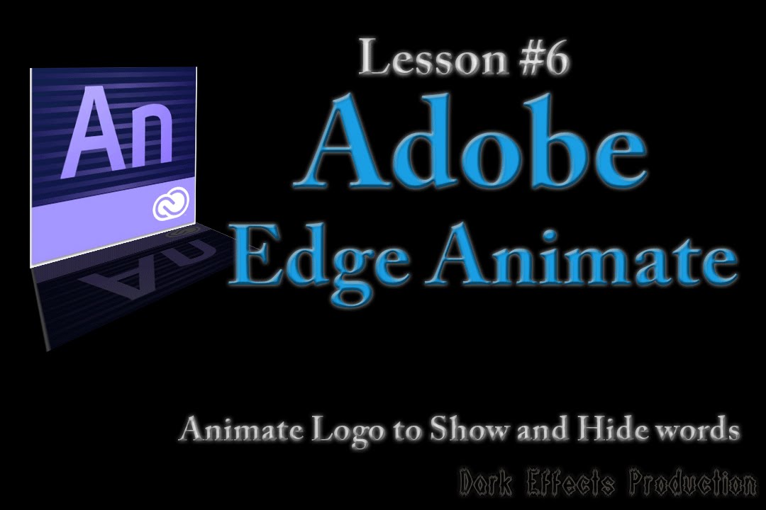 Adobe Edge Animate Lesson #6 - Animate Logo to show and hide words ...