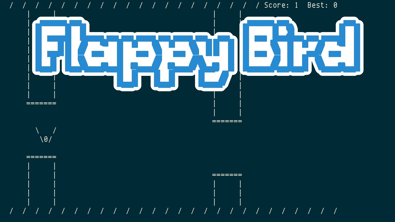 Ascii Flappy Bird Or Bat Youtube