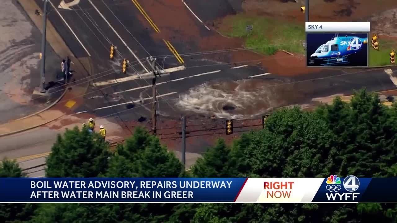 Boil water notice issued after Greer water main break, drivers told ...