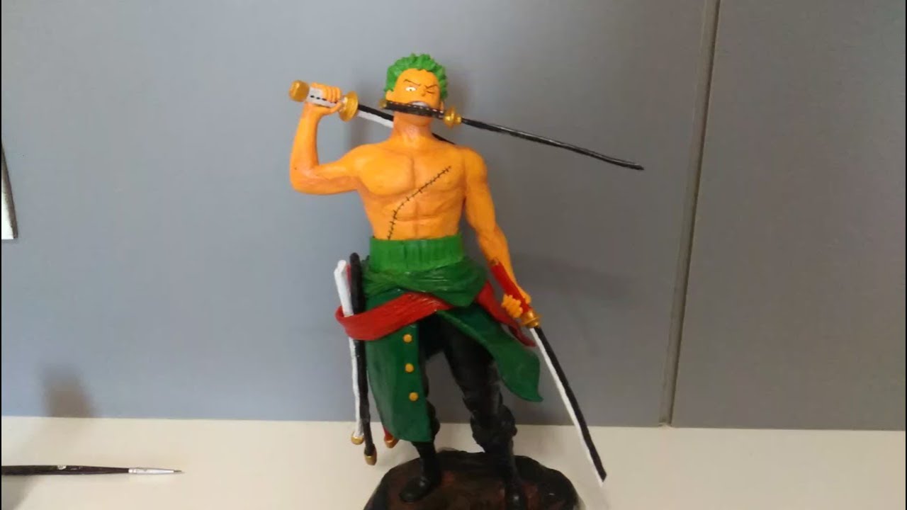 SCULPTING RORONOA ZORO ONE PIECE CLAY - YouTube