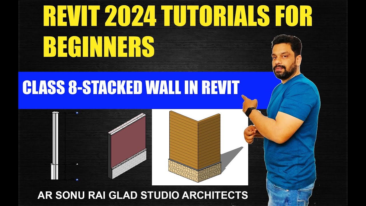 Revit Architecture 2024 tutorials for beginners II Stack wall in Revit ...
