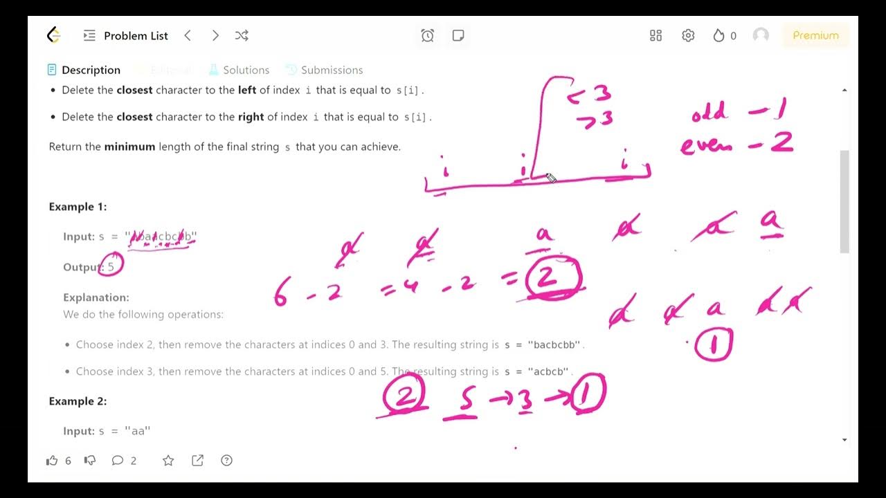 3223. Minimum Length of String After Operations | Frequency Map - YouTube