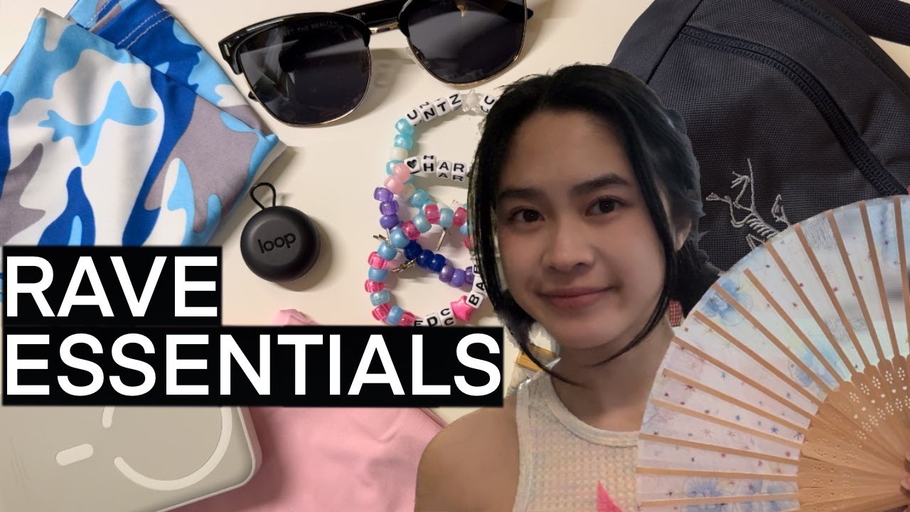 RAVE / FESTIVAL ESSENTIALS 🎶 What I Bring & Tips! (+ EDC Tips) - YouTube