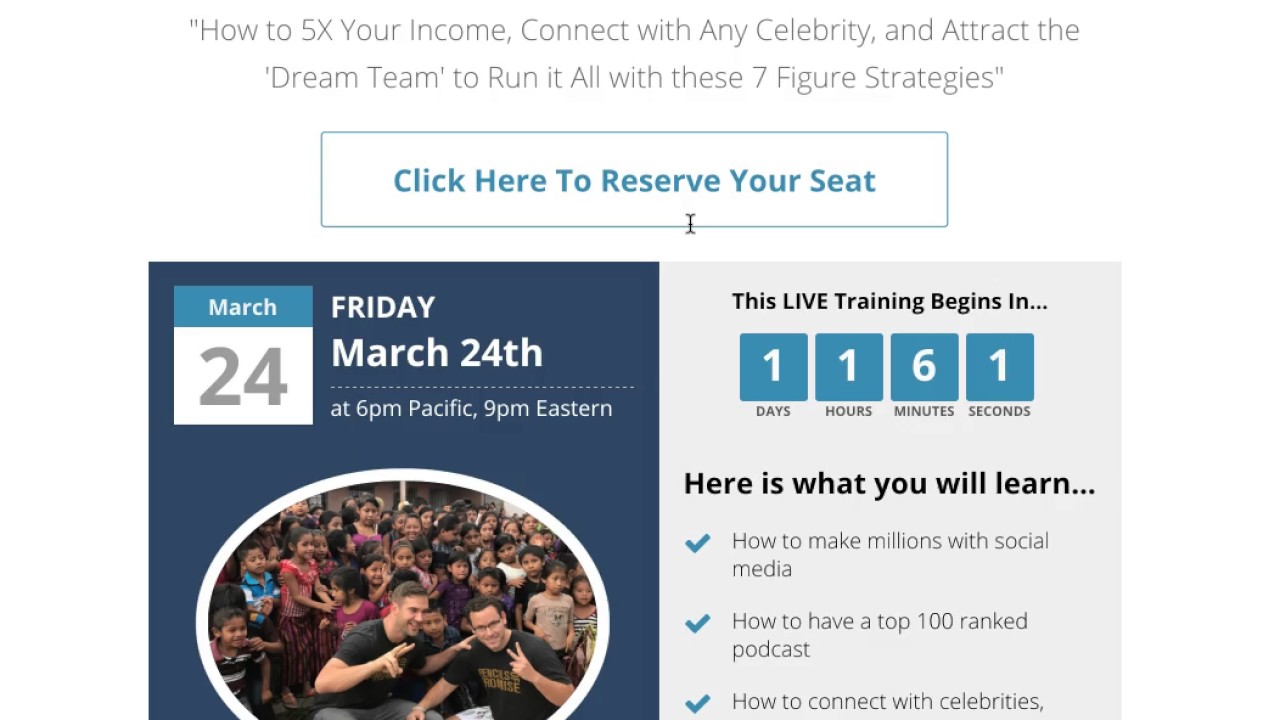 Free Webinar Training Tomorrow For Making Money Online - YouTube